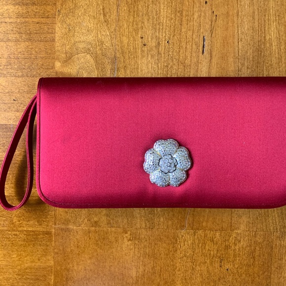 Bags | Eliza Gray Ruby Red Clutch | Poshmark